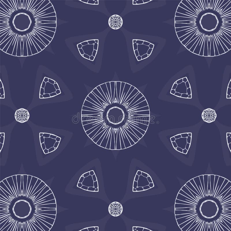 Abstract Seamless Vector Pattern Background in Blue and White Tones ...