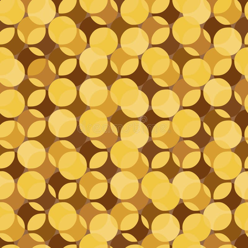 Abstract Seamless Vector Pattern with Gold Coin Shapes Stock Vector ...