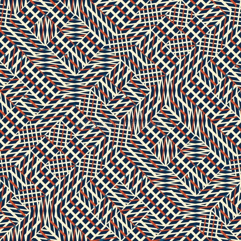 Abstract Seamless Vector Pattern Of Intersecting Diagonal Ornaments