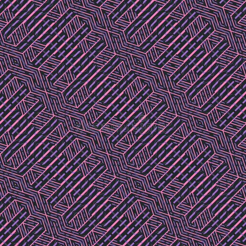 Abstract Seamless Vector Pattern Of Intersecting Diagonal Ornaments