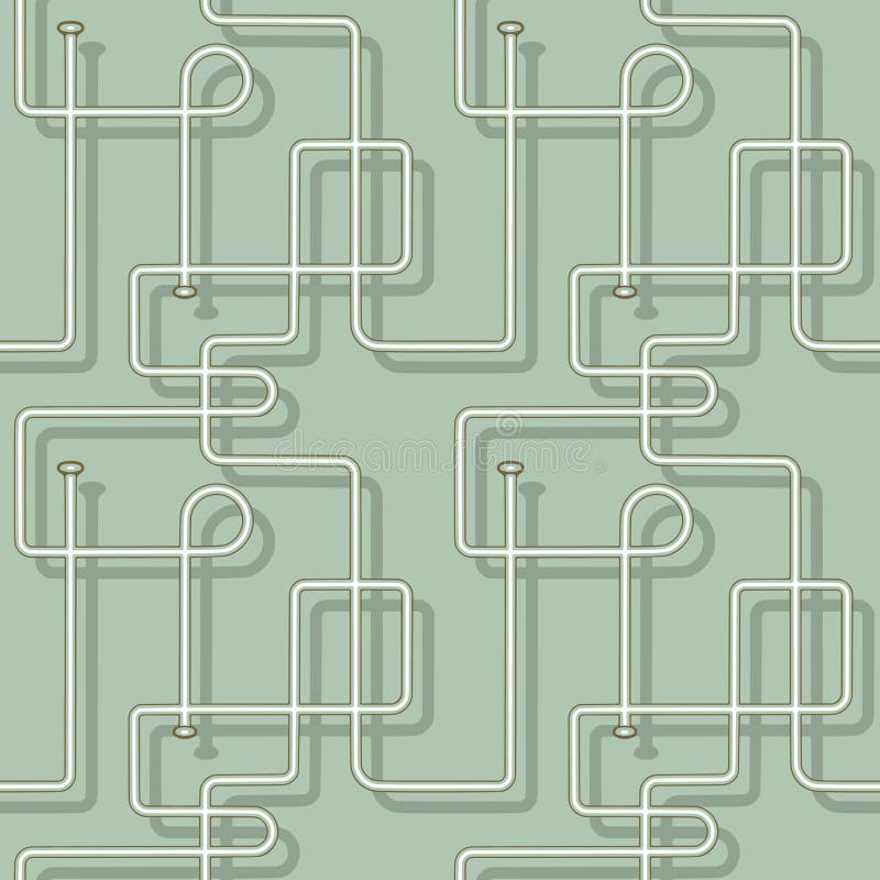Abstract Seamless Vector Pattern of Pipes. Isolated from the Background ...