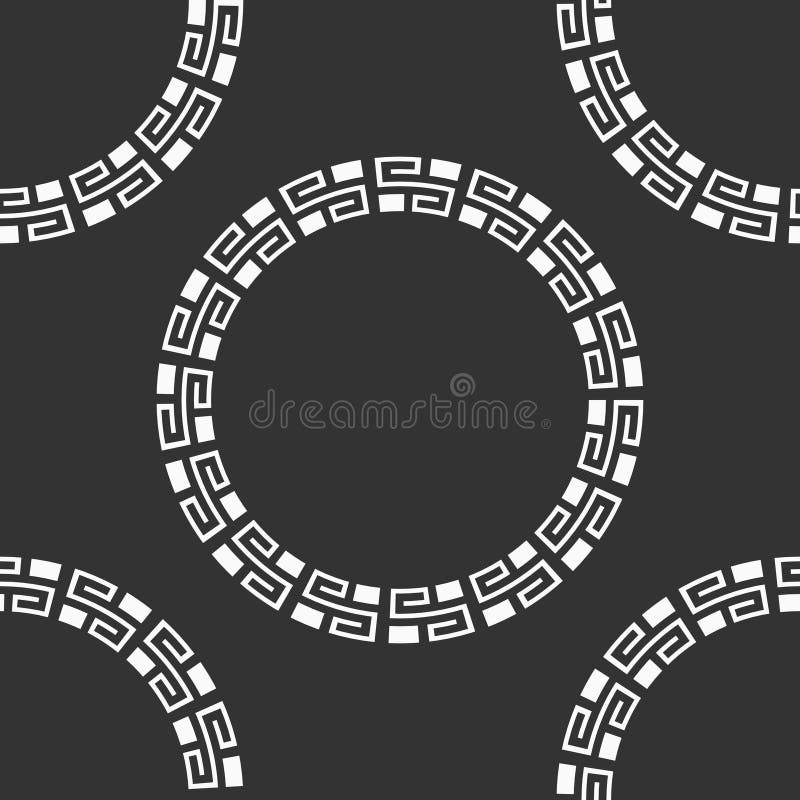 Abstract Seamless Vector Pattern with Round Geometric Shapes, Round ...
