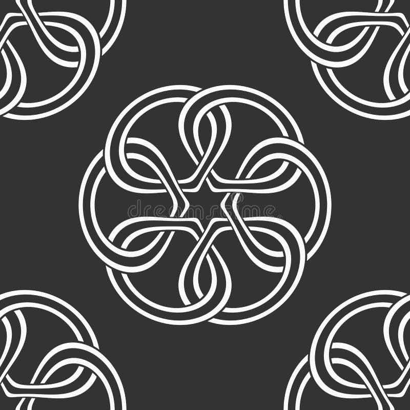 Abstract Seamless Vector Pattern with Round Geometric Shapes, Symbols ...