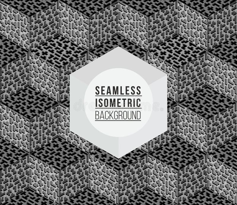 Abstract Seamless Vector Tetris Isometric Pattern Stock Vector ...