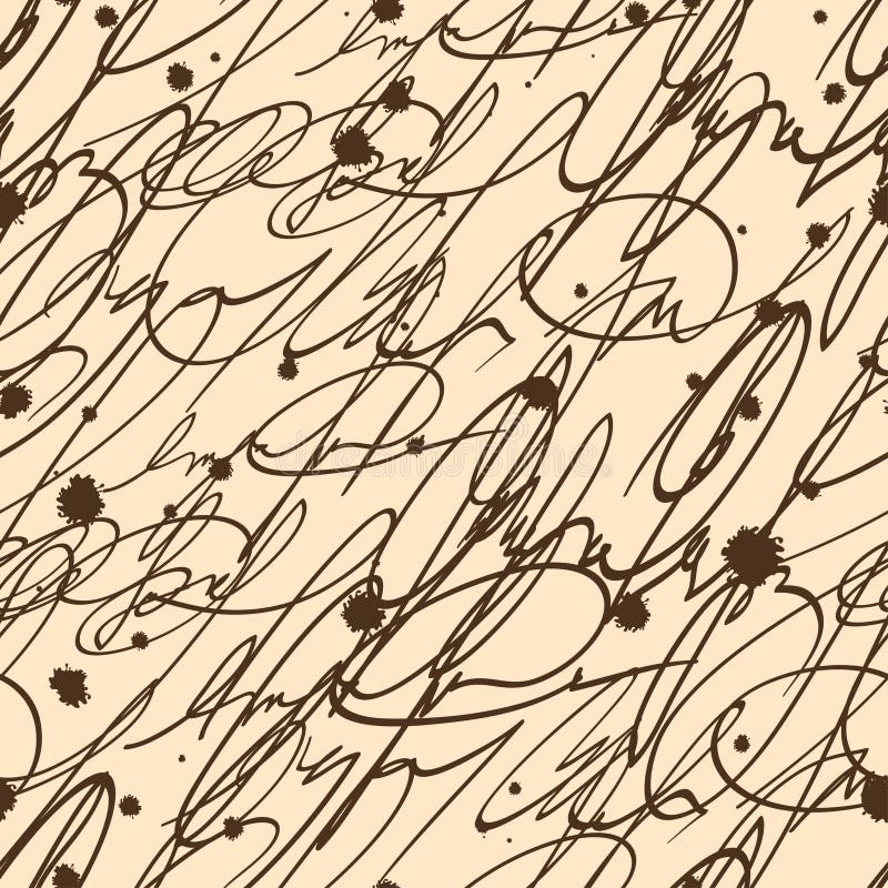 Abstract Seamless Vintage Hand Write Pattern Stock Vector ...