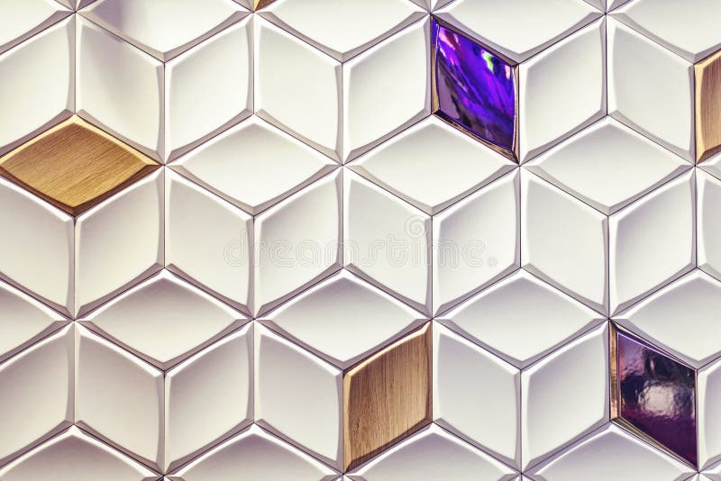 Abstract Seamless Wall Inside a Building with Hexagonal Shapes Stock ...