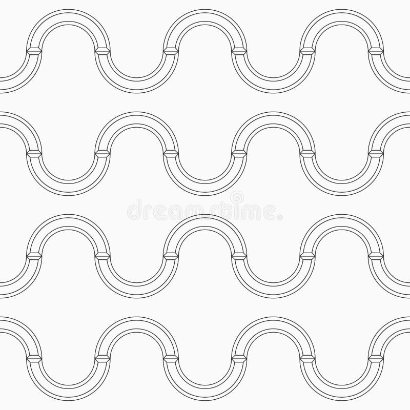 Abstract Seamless Waving Vector Pattern. Repeating Geometric Smooth ...