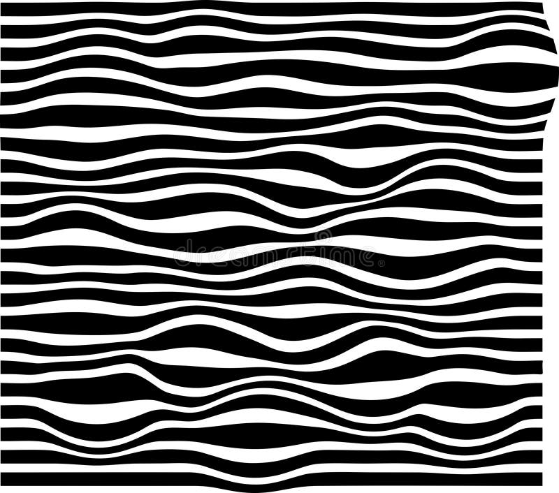 Abstract Seamless Wavy Effects on Curvy Lines Randomly Pattern on White ...