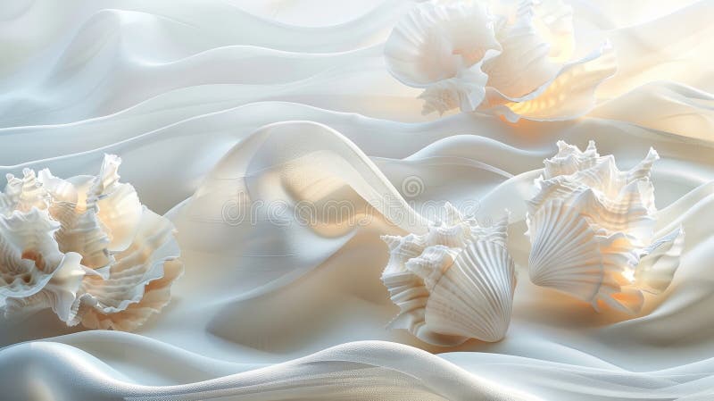 Abstract Seashell Fragments in Soft Light and Gradients, Dynamic ...
