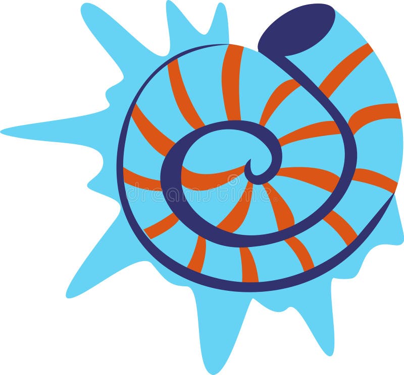 Abstract Seashell Mollusk stock illustration. Illustration of spiral ...