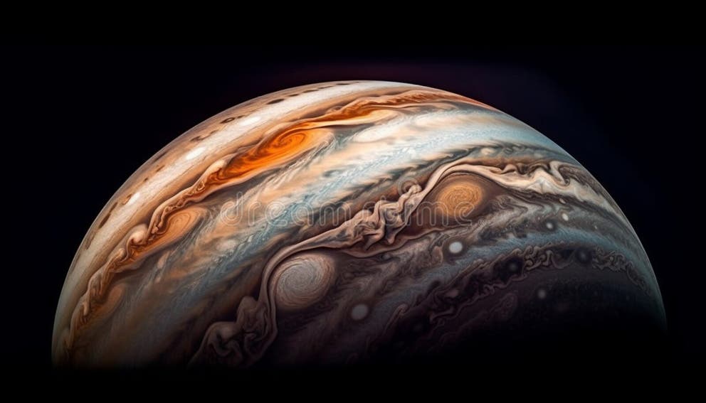 Abstract Seashell Spiral Levitates in Underwater Blue Planet Sphere ...