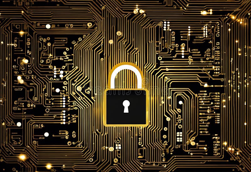 Abstract Secure Technology Background: Lock and Security System Stock ...