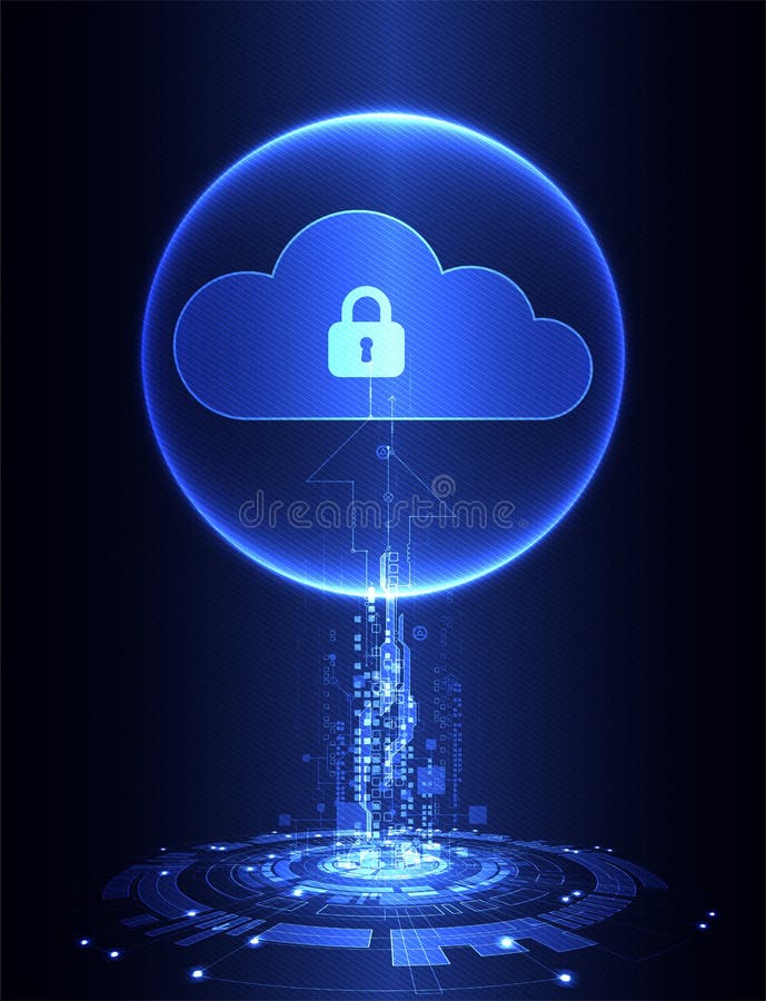 Abstract Security Cloud Technology Background. Stock Vector ...