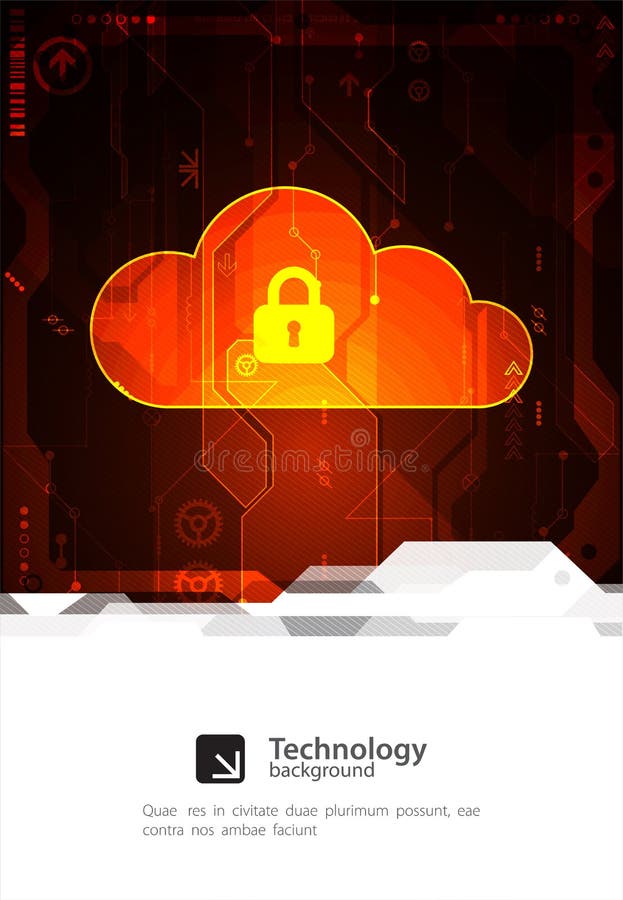 Abstract Security Cloud Technology Background. Stock Vector ...
