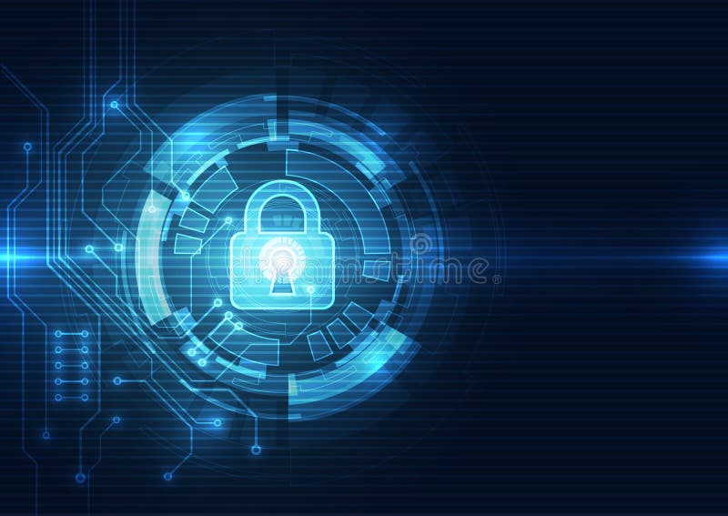 Abstract Security Cloud Technology Background. Illustration Vector ...