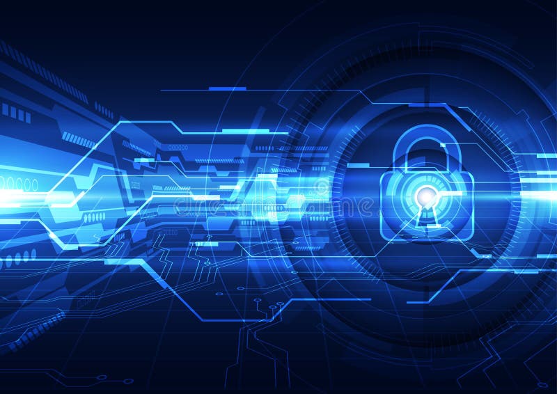 Abstract Security Cloud Technology Background. Illustration Vector ...