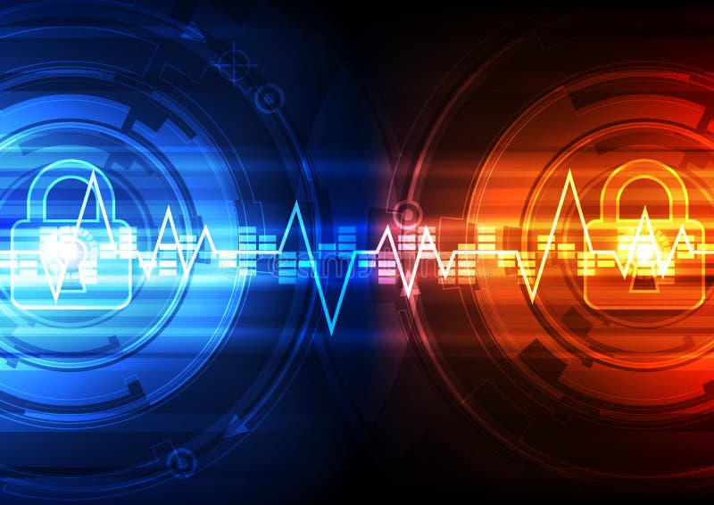 Abstract Security Cloud Technology Background. Illustration Vector ...