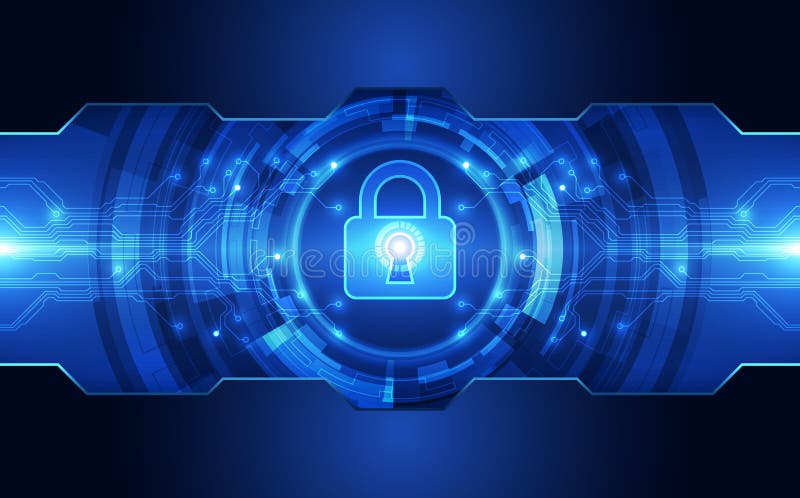 Abstract Security Cloud Technology Background. Illustration Vector ...