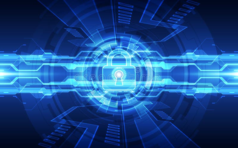 Abstract Security Digital Technology Background. Illustration Vector ...