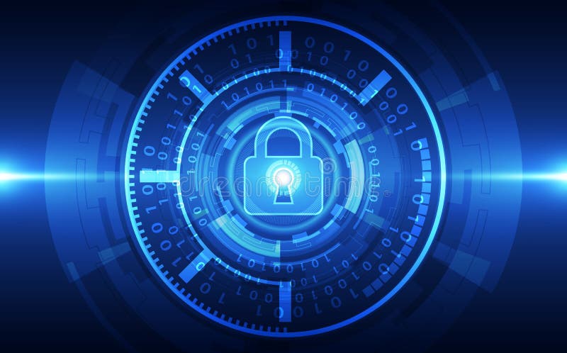 Abstract Security Digital Technology Background. Illustration Vector ...