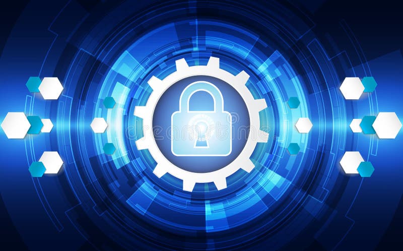 Abstract Security Digital Technology Background. Illustration Vector ...
