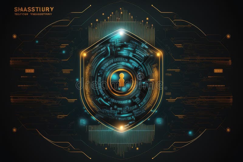 Abstract Security Digital Technology Background. Protection Mechanism ...