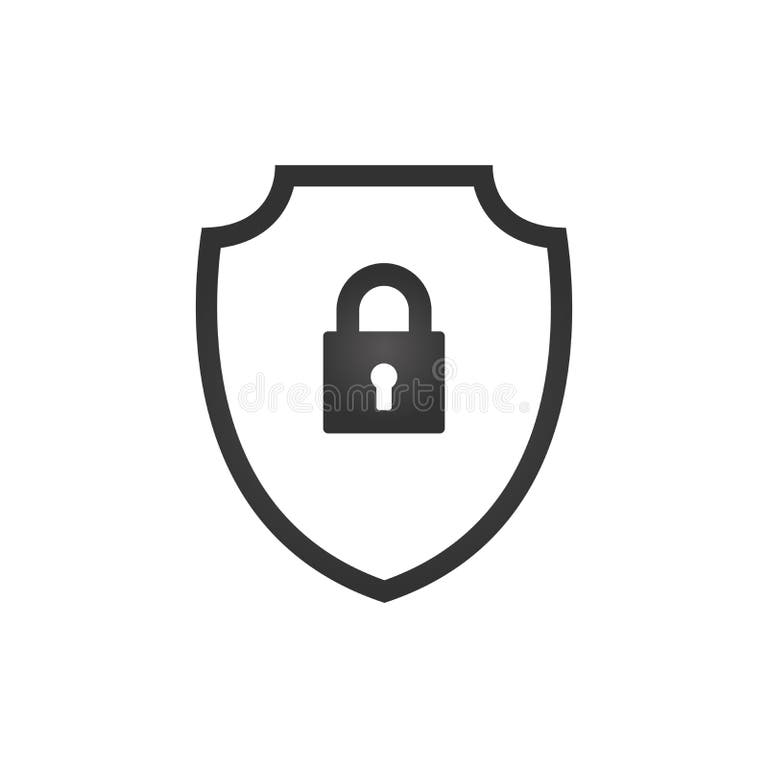 Abstract Security Shield with Lock, Security Icon. Lock Security Icon ...