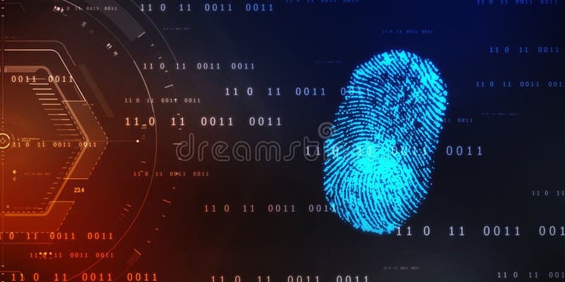 Abstract Security System Concept with Fingerprint on Technology ...