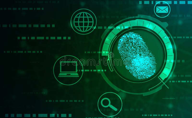 Abstract Security System Concept with Fingerprint on Technology ...