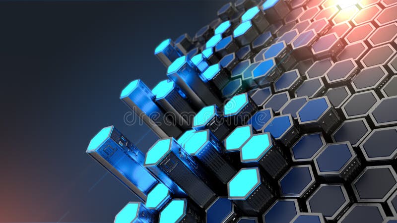 Abstract Security Technology Background Stock Illustration ...