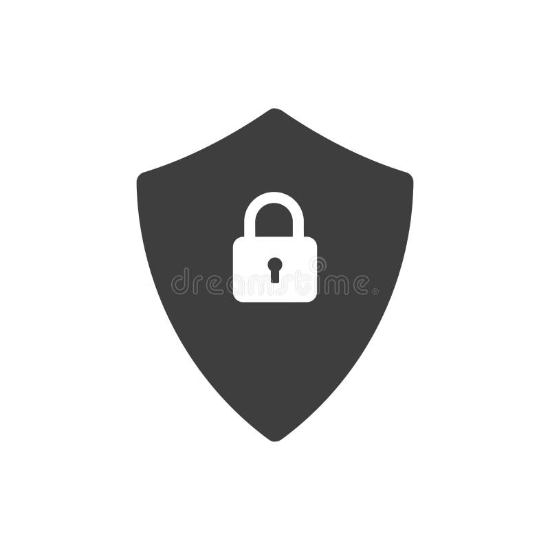Abstract Security Shield with Lock, Security Icon. Lock Security Icon ...