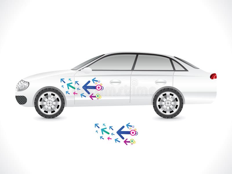 Abstract sedan car sticker stock vector. Illustration of ride - 36362110