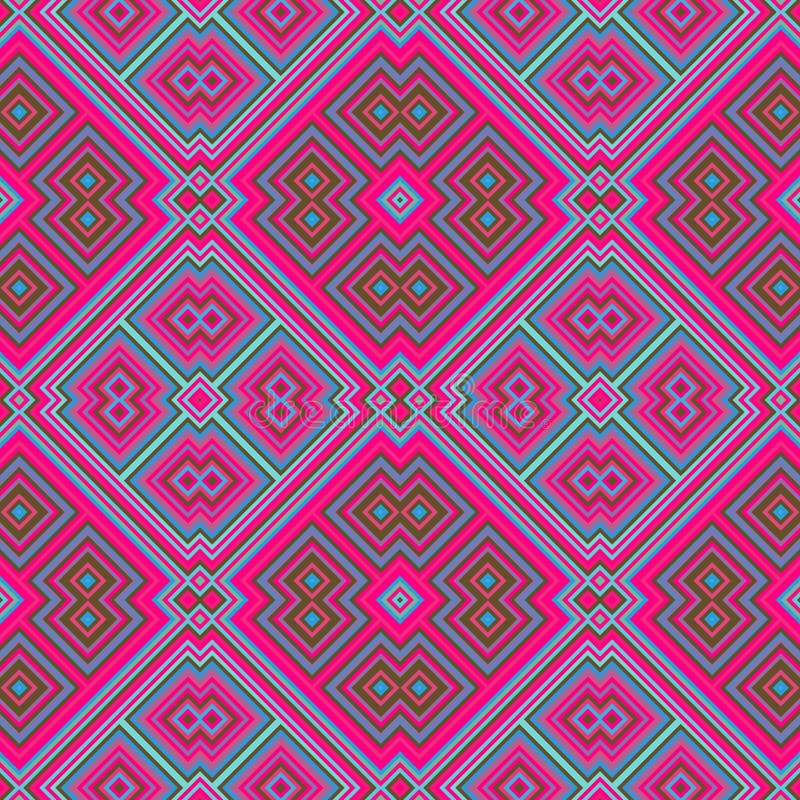 Abstract Seamless Geometric Pink Blue Pattern Stock Illustration ...