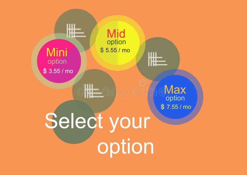 Abstract Select Your Option Banner Vector Illustration Stock Vector ...