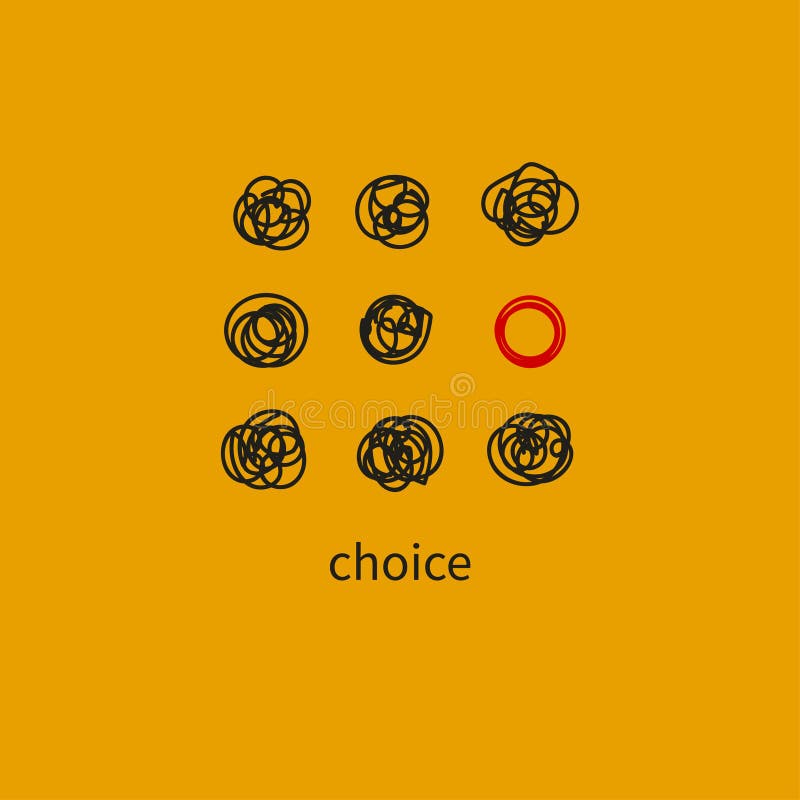 Abstract Selection Icon stock vector. Illustration of choice - 135863839