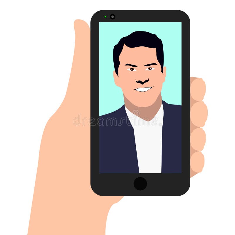 Abstract Selfie Illustration Stock Illustration - Illustration of phone ...
