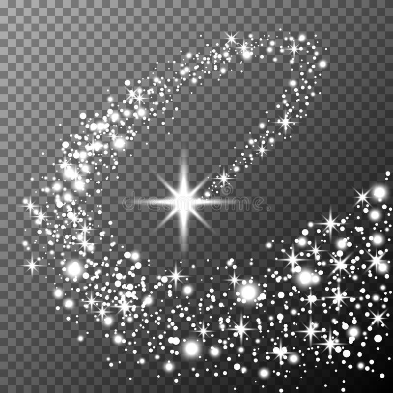 Abstract Semitransparent Vector Magic Glow Star Trail Light Effect with ...