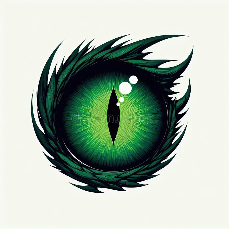 Abstract Serpent Eye with Sharp Surround Stock Illustration ...