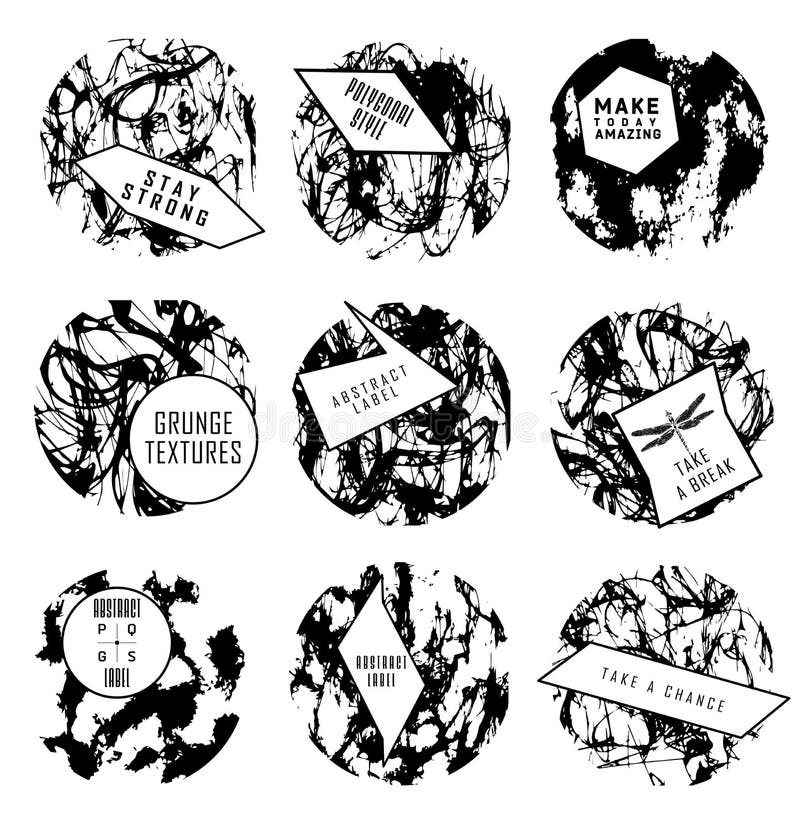 Abstract Set of Blobs, Splash, Labels Stock Vector - Illustration of ...