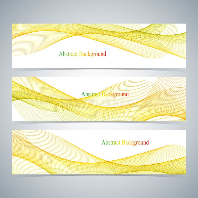 Abstract Set of Colorful Banners with Curved Lines. Vector Illustration ...