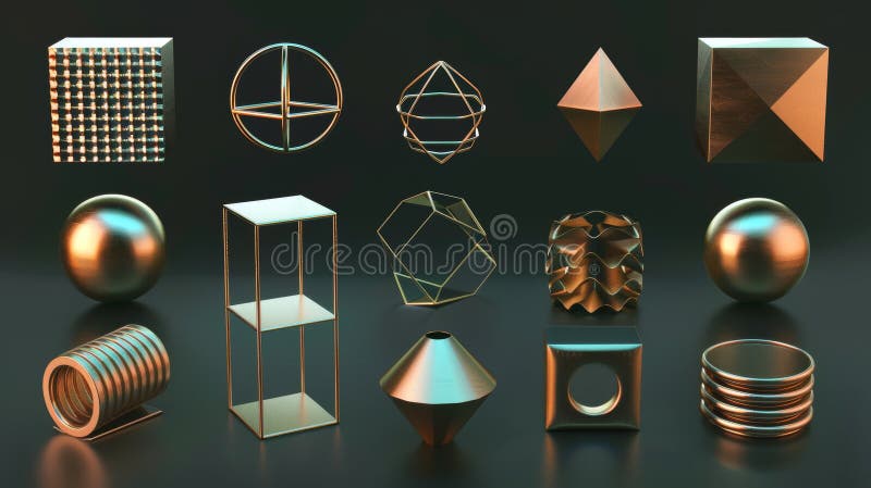 An Abstract Set of Objects, Geometric Shapes, Assorted Signs, and ...