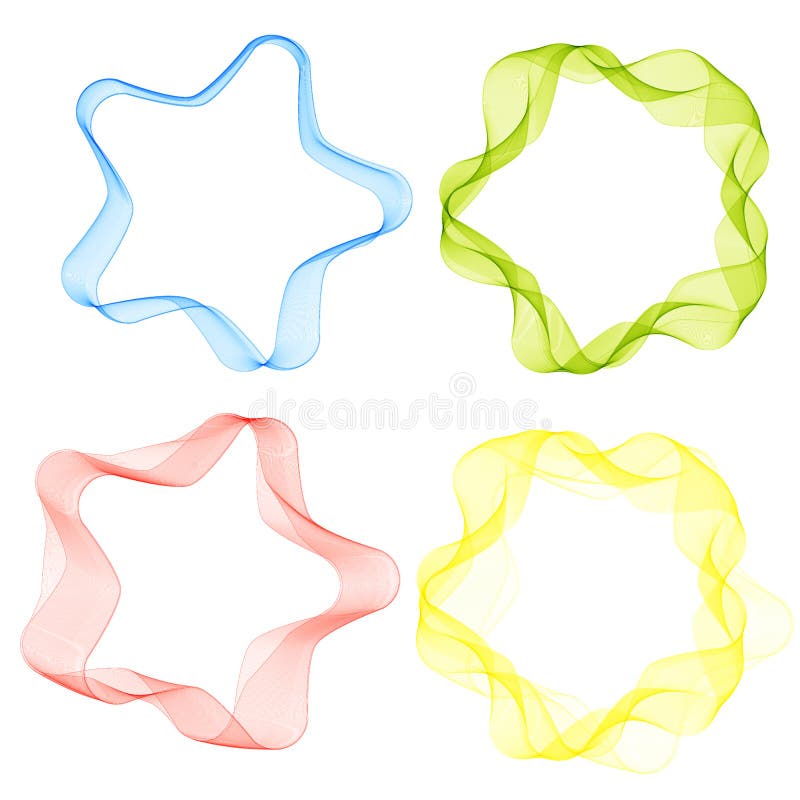 Abstract Set of Round Wave Patterns. Design Element. Eps 10 Stock ...