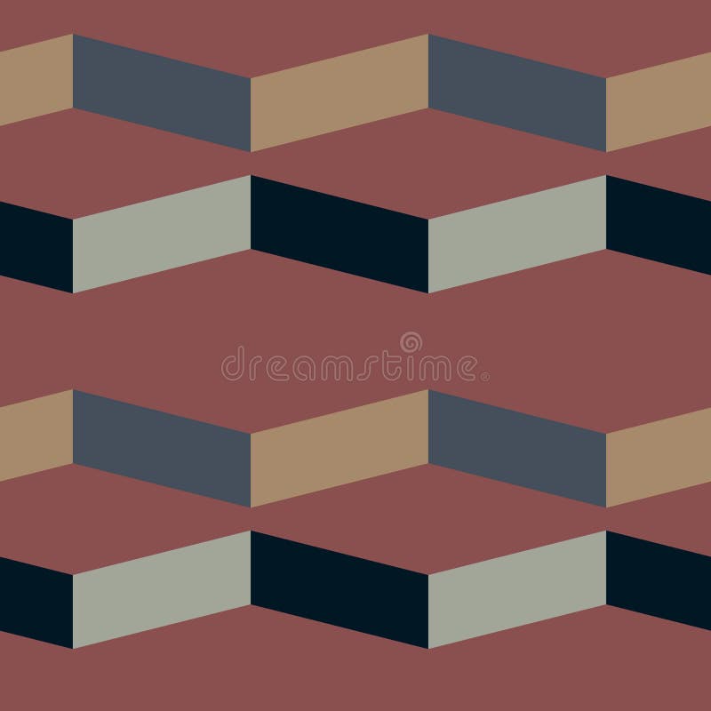 Abstract Shade Block Horizontal Seamless Pattern Stock Vector ...