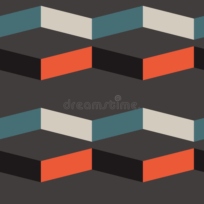 Abstract Shade Block Horizontal Seamless Pattern Stock Vector ...
