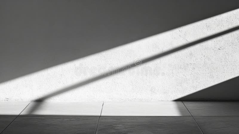Abstract Shadow Cast by an Unseen Light Source on a Wall Surface Stock ...