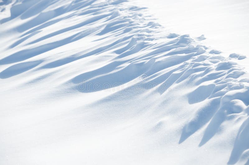 Abstract Shadow and Light Patterns in Snow Stock Image - Image of ...