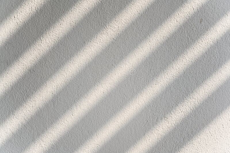 Abstract Shadow Lines from the Curtain on the White Wall. Background ...