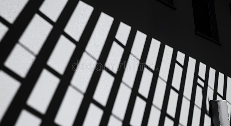 Abstract Shadow Patterns on Wall Creating Graphic Design Effect ...