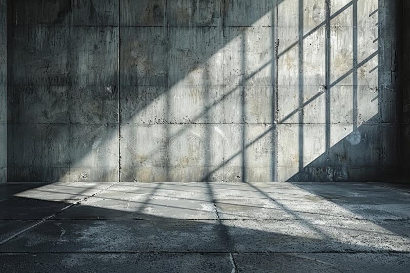 Abstract Shadow of Prison Bars on Concrete Wall Background, Grey Color ...