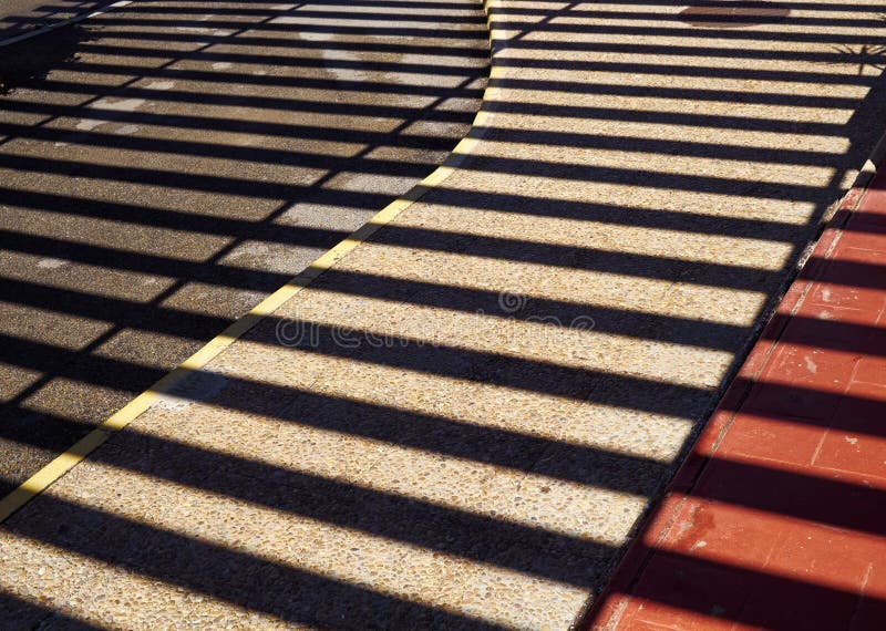 Abstract Shadow of Steel Structure on the Ground Stock Photo - Image of ...